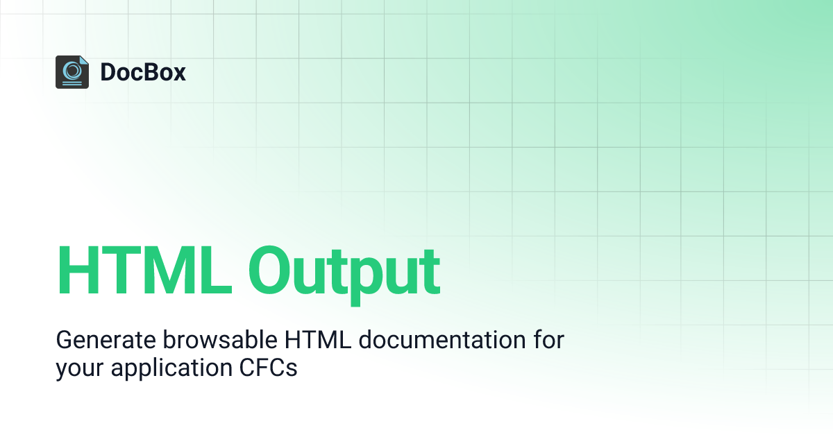 HTML Output | DocBox